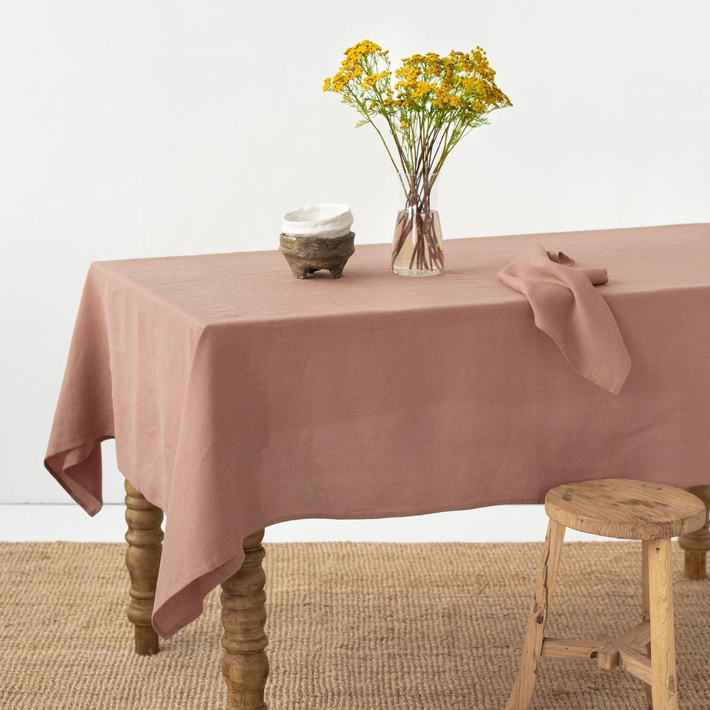 Magic Linen, Linen tablecloth 150x250 - Coral Clay – Nad Yut