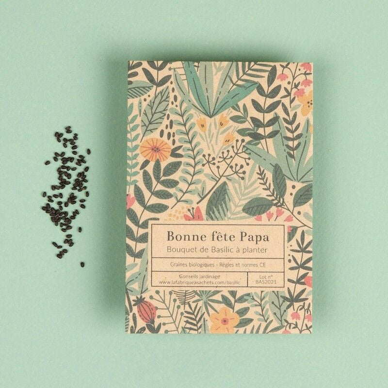 La Fabrique à Sachets, Sachet of Basil seeds - Happy Father's Day – Nad Yut